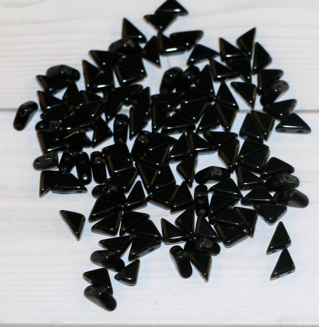 Tango, Jet, 23980, Czech Glass, 2 Hole, 6mm, 20-50 Beads, Beadweavng ...