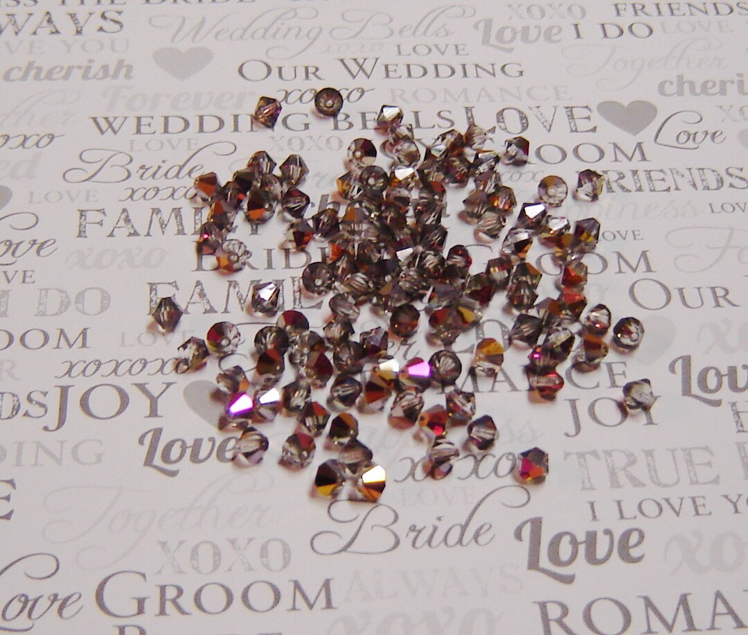 CRYSTAL SANTANDER 6mm Machine Cut Faceted Bicone Crystals - Etsy