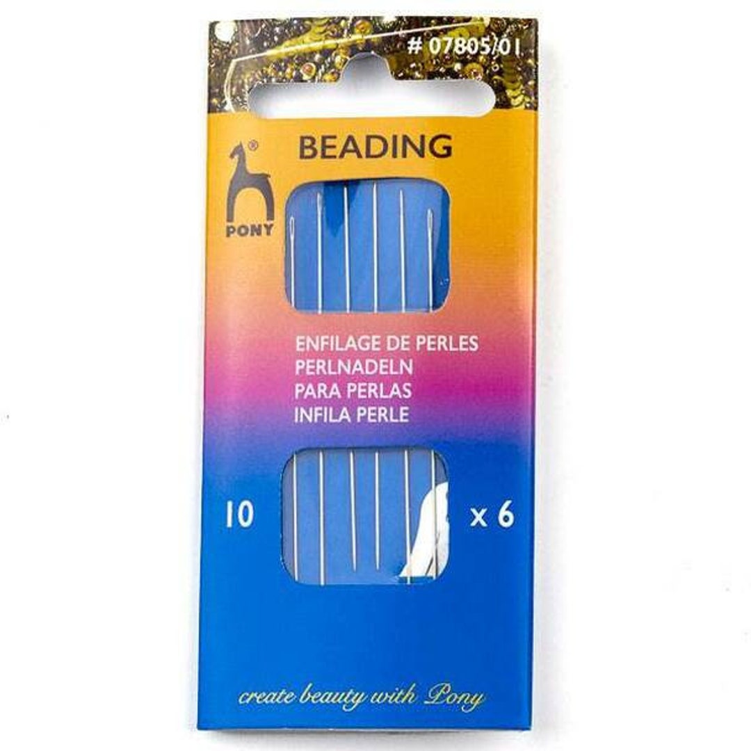 Pony Long Needles, 6 Beading Needles, Weaving Needles, Size 10, Needle ...