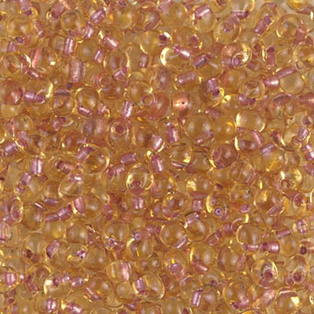 DPF-41, Sparkling Rose Lined Topaz, Miyuki 3.4mm Drop Bead, Fringe ...