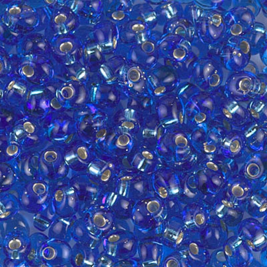 19, SILVER LINED SAPPHIRE, 4mm Magatama, Miyuki Drop Beads, Fringe ...