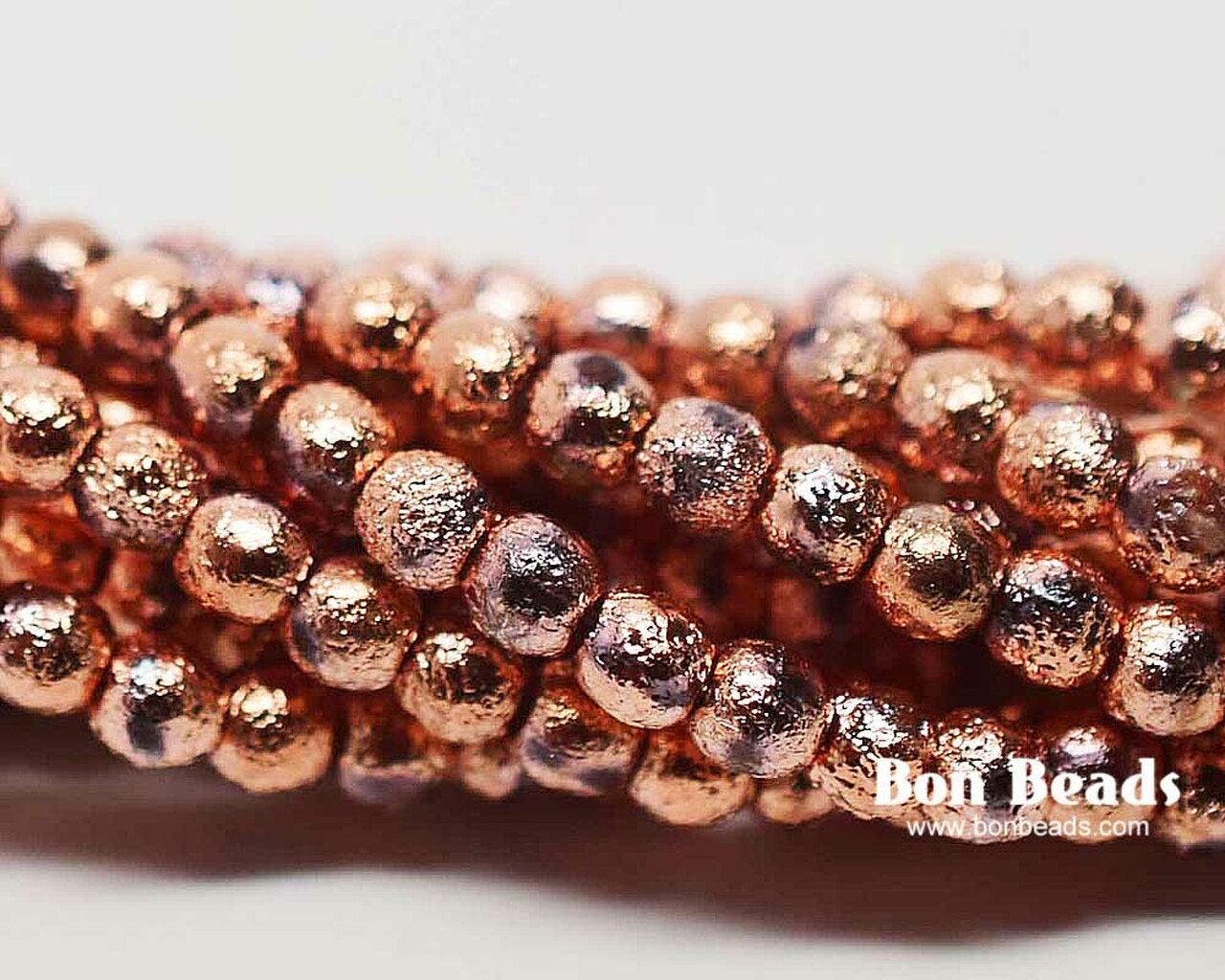 4mm Copper Ore Etched Druks Round Druk Czech Beads duk42 | Etsy