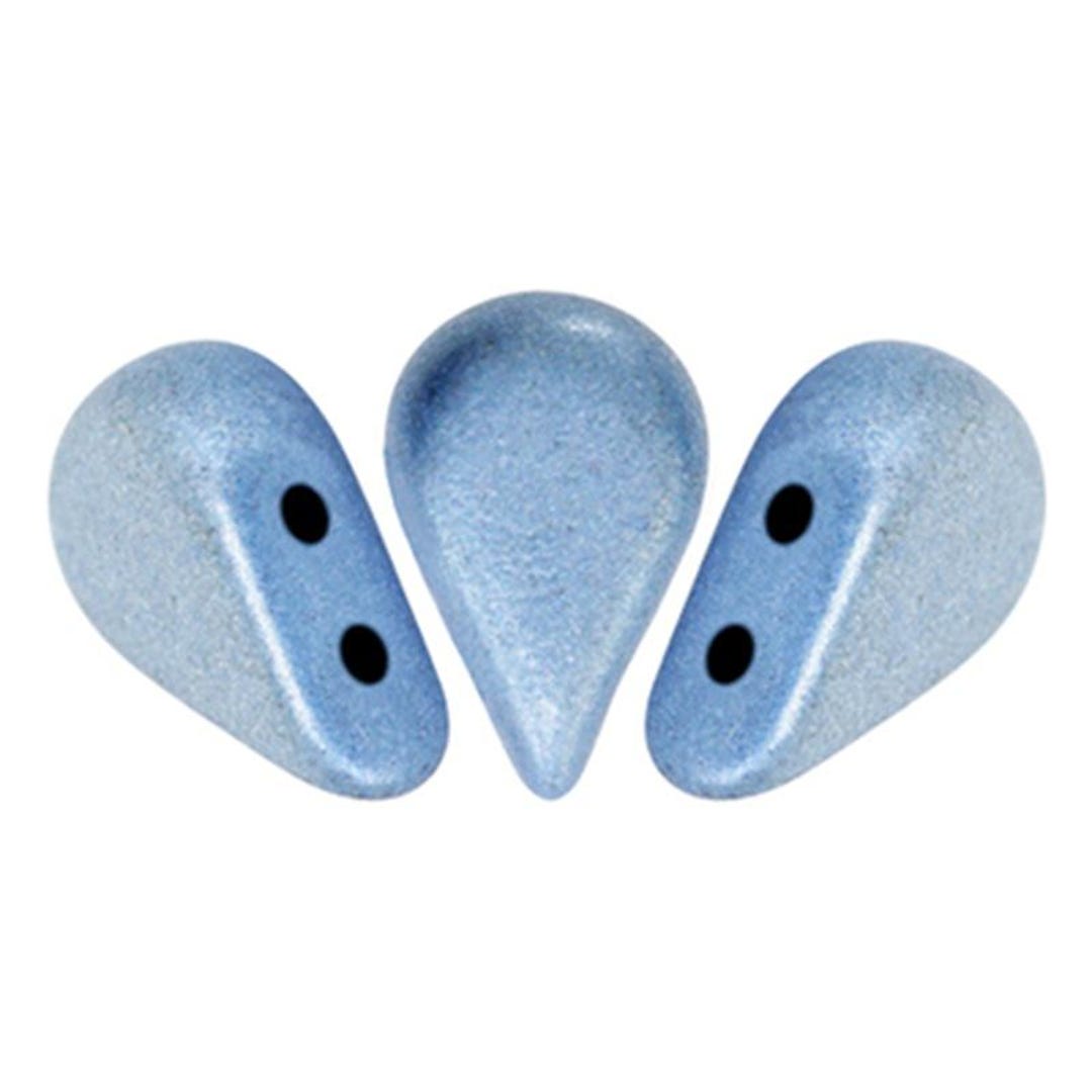Metallic Suede Light Blue, Amos Par Puca, 10-15 Beads/5g, 5x8mm, 2 Hole ...