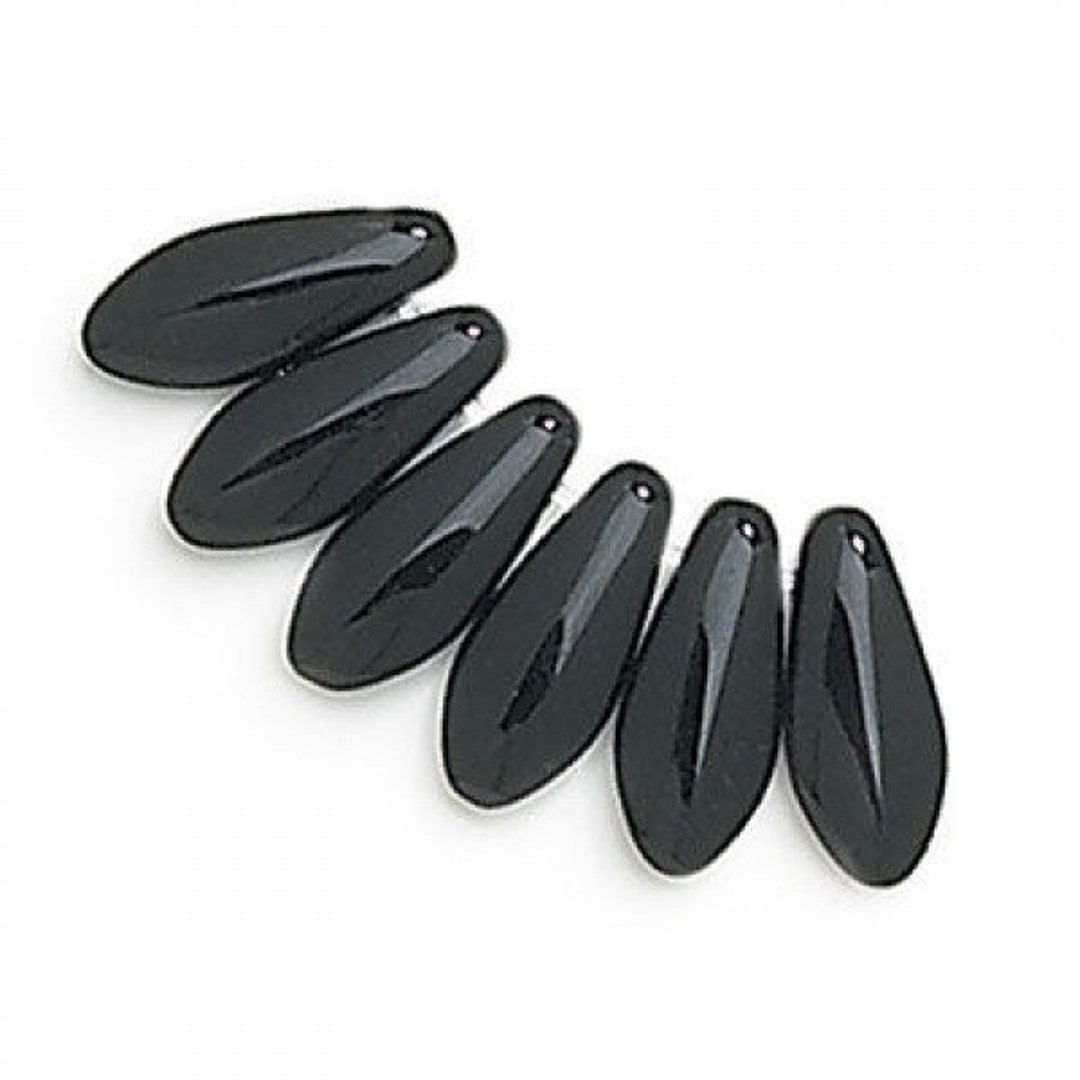 Jet, 3x11mm Daggers, 23980, Side Drilled, Czech Glass Daggers, Mini Daggers, (md4) - Etsy