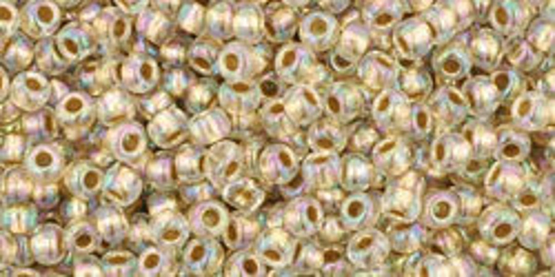 11/0, 8/0, 6/0, #994, Gold-lined RAINBOW CRYSTAL, Toho Seed Bead ...