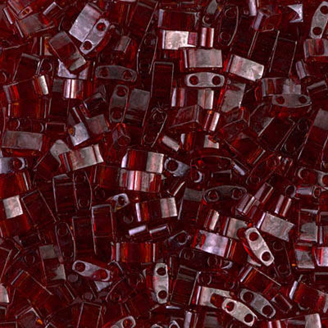 HTL-304, GARNET GOLD Luster, 5-15 Grams, Miyuki, Half Tila Beads, 2 ...