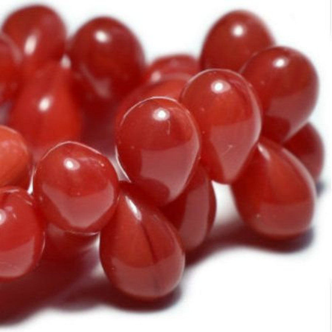 1414, Scarlet Red, 5x7 Drop Beads, Kumihimo, Beadweaving, (5x7-17) - Etsy