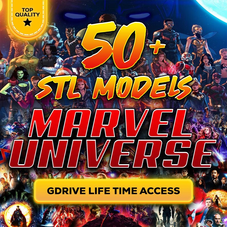 Superhero Legends Bundle – 3D STL Print File | 50+ Figurine Collection ...