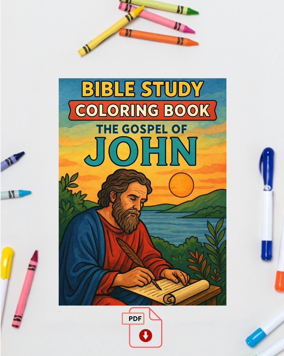 Bible Study Coloring Book: Gospel of John (digital Download) - Etsy