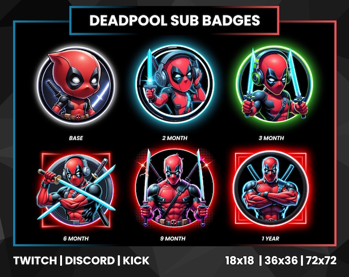 Deadpool Metal Emblem Badge Sticker Decal (5 Pack) - Etsy