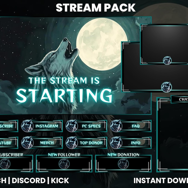 Wolf Illustration - Etsy