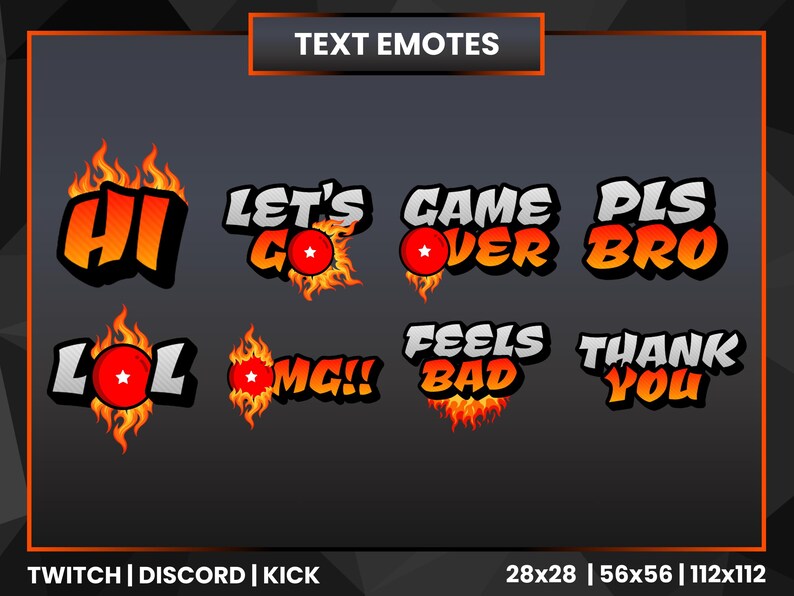 Twitch Emotes | Anime Twitch Emotes | Dragon Ball Z Emotes | Goku Emote ...