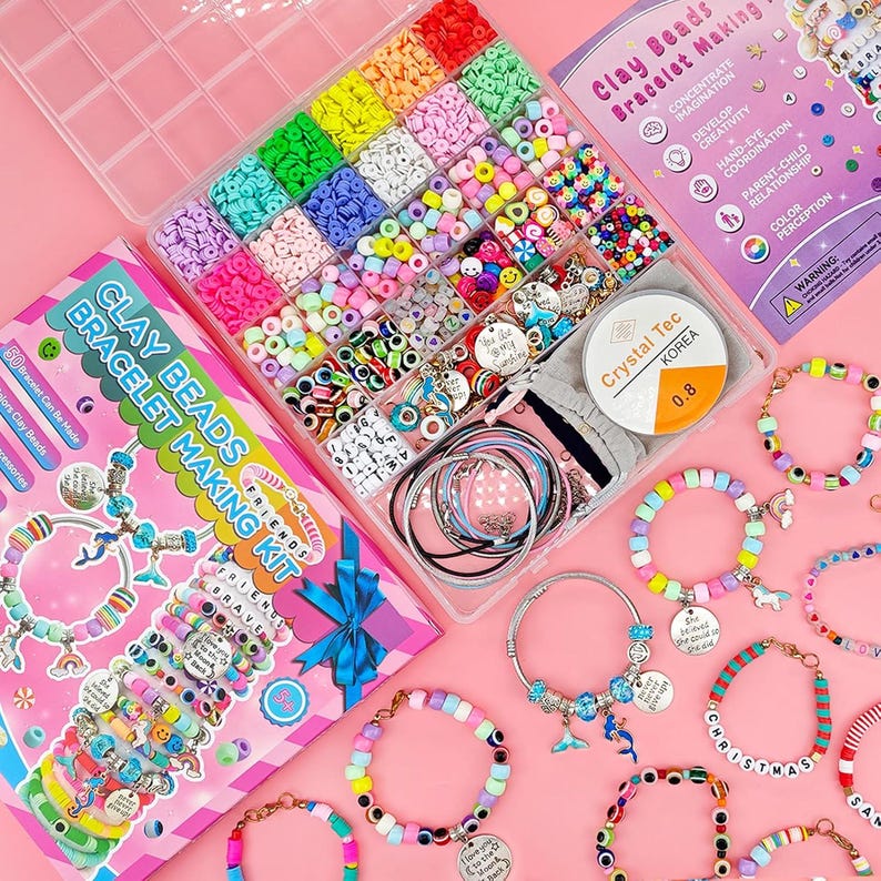 Leitait Girls Bracelet Kit – 3400pcs Beads and Charms | DIY Jewelry Set ...