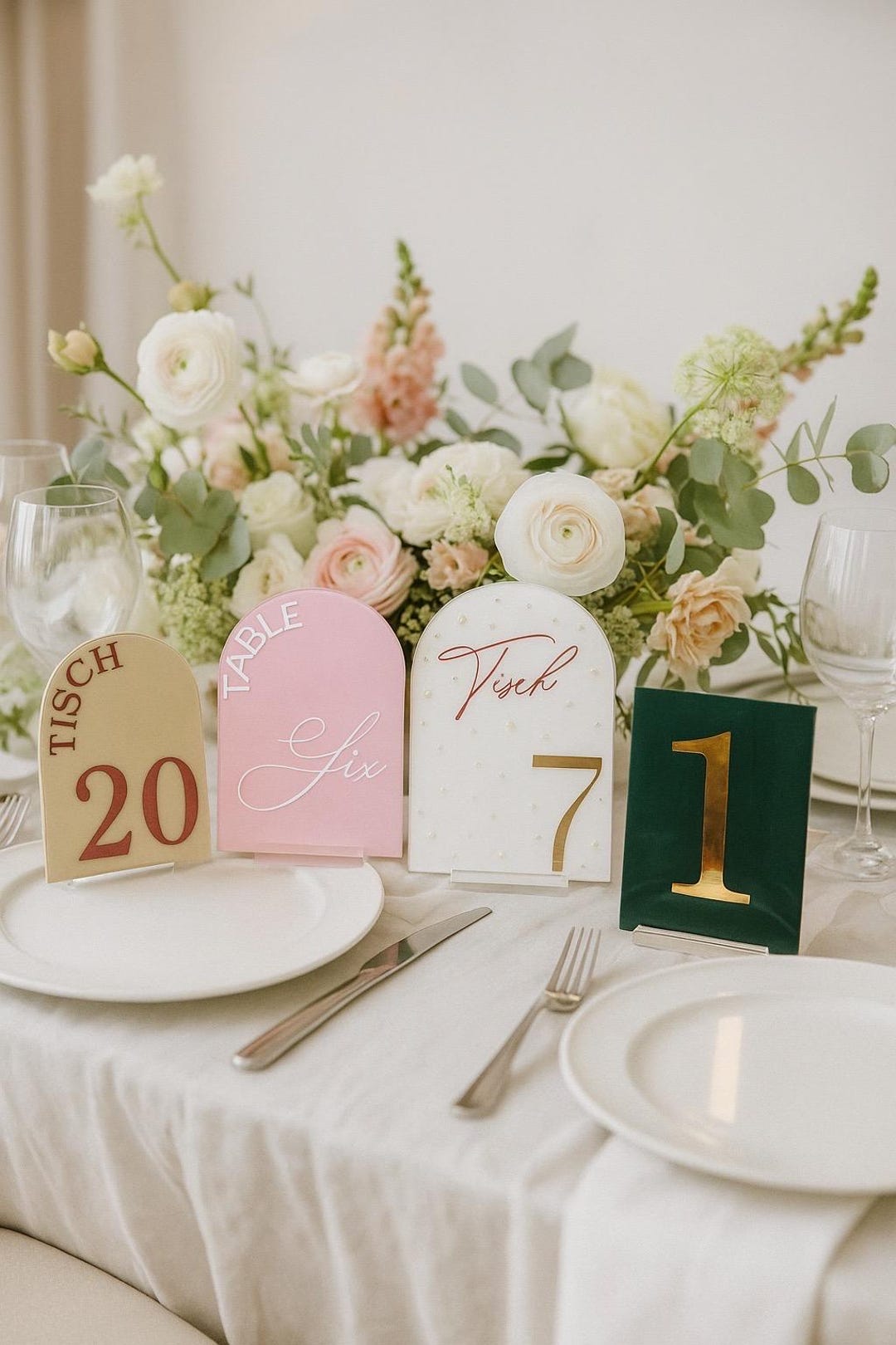 Table Signs, Table Numbers, Table Signs, Wedding Decoration, Acrylic ...