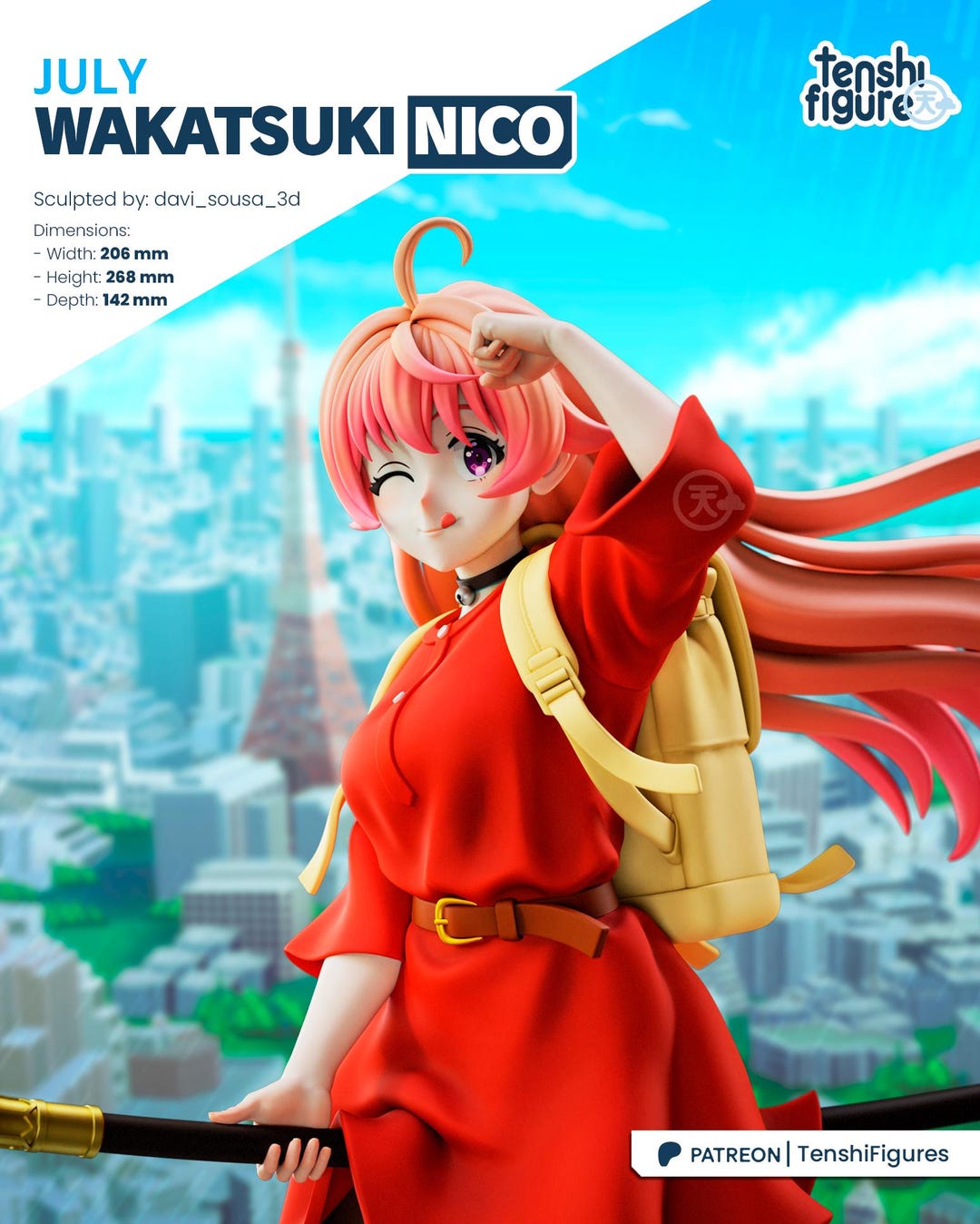Wakatsuki Nico Witch Watch Resin Model Kit | Unpainted Anime Statue ...