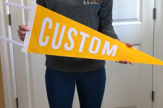 Personalized Pennant Flag Banner Personalized Pennant Flag Black ...