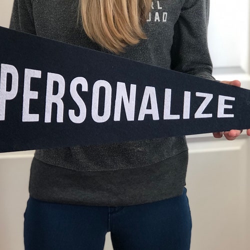 Custom Pennant. Personalized Felt Pennant. Vintage Look. - Etsy Custom Pennant. Personalized Felt Pennant. Vintage Look. - Etsy