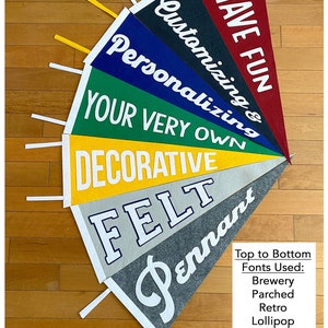 Custom Pennant. Personalized Felt Pennant. Vintage Look. Banner. Flag ...