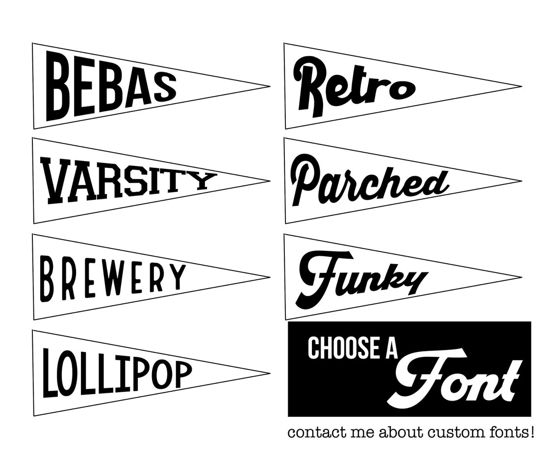 Custom Pennant. Personalized Felt Pennant. Vintage Look. | Etsy