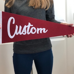 Custom Pennant. Personalized Felt Pennant. Vintage Look. Banner. Flag ...