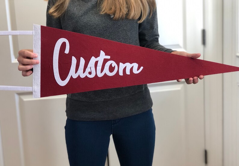 Custom Pennant. Personalized Felt Pennant. Vintage Look. | Etsy Custom Pennant. Personalized Felt Pennant. Vintage Look. | Etsy