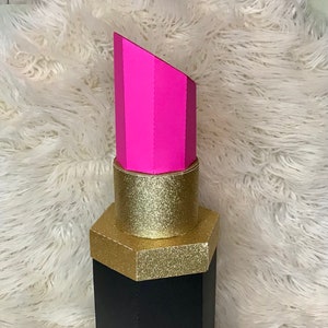 JUMBO Paper Lipstick Shaped 3D Centerpiece, Gift Box, Favor Box ...