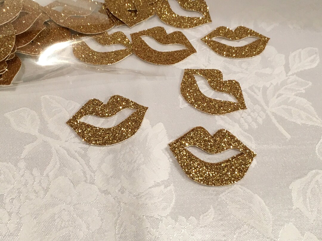 Confetti 100 Ct Glitter Lips Shaped Confetti Party Decor - Etsy