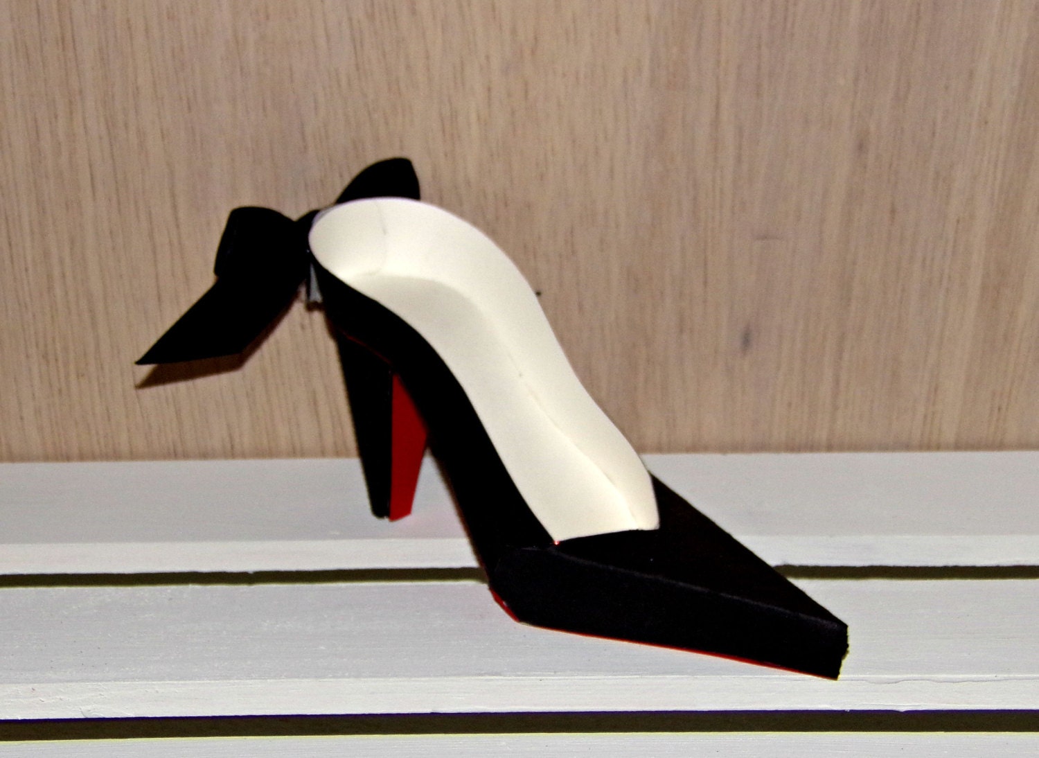 Paper High Heel Keepsake: Black & Red Art Sculpture - Etsy