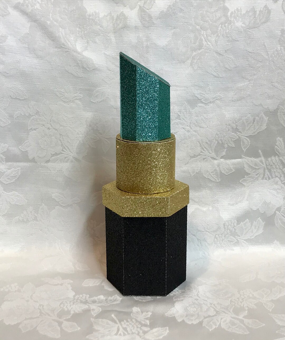 Large Glitter Lipstick Decoration, Centerpiece, Gift Box, Keepsake ...