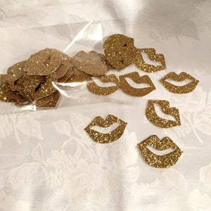 Confetti, 100 Ct Glitter Lips Shaped Confetti Party Decor Table ...