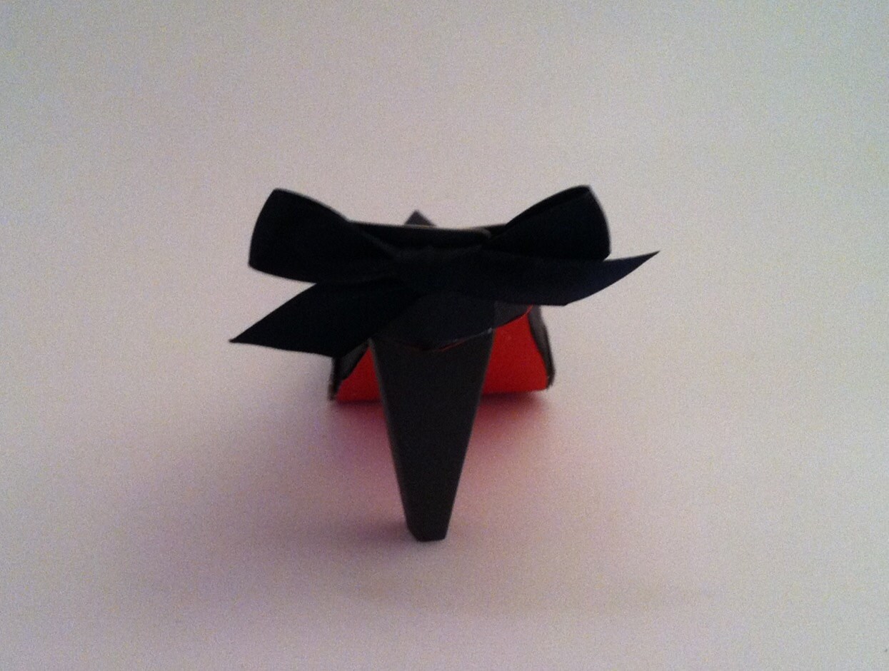 Paper High Heel Keepsake: Black & Red Art Sculpture - Etsy