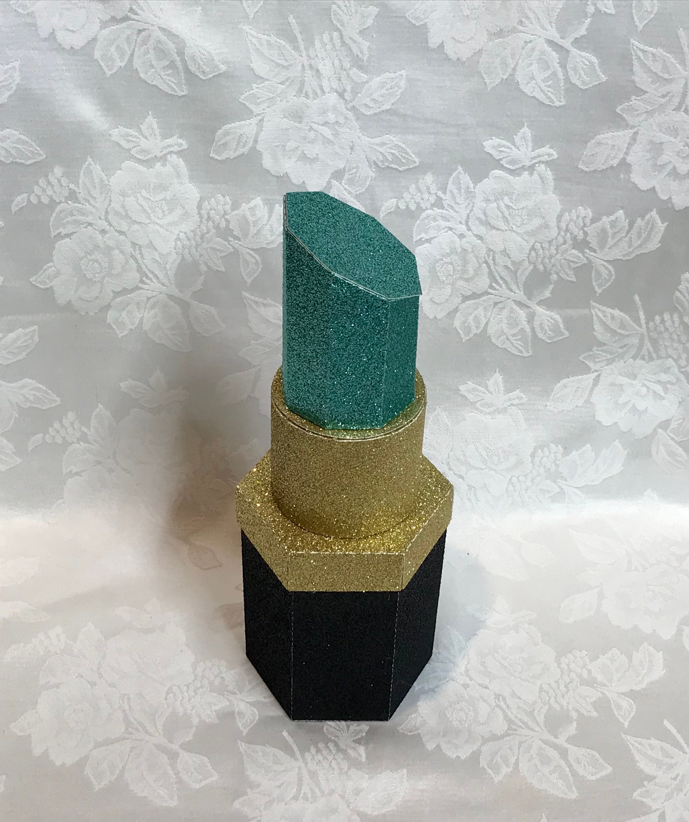 ALL GLITTER Large Paper Lipstick Decoration, Centerpiece, Gift Box ...