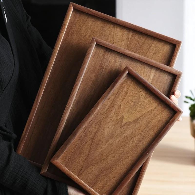 Japanese Wood Tea Trays - Etsy
