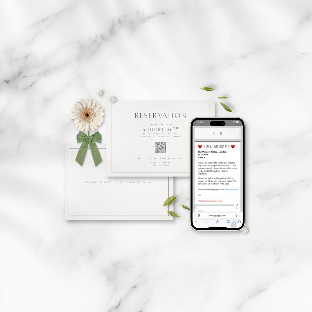 Minimalist Design Reservation Card (canva Template) With QR Code ...