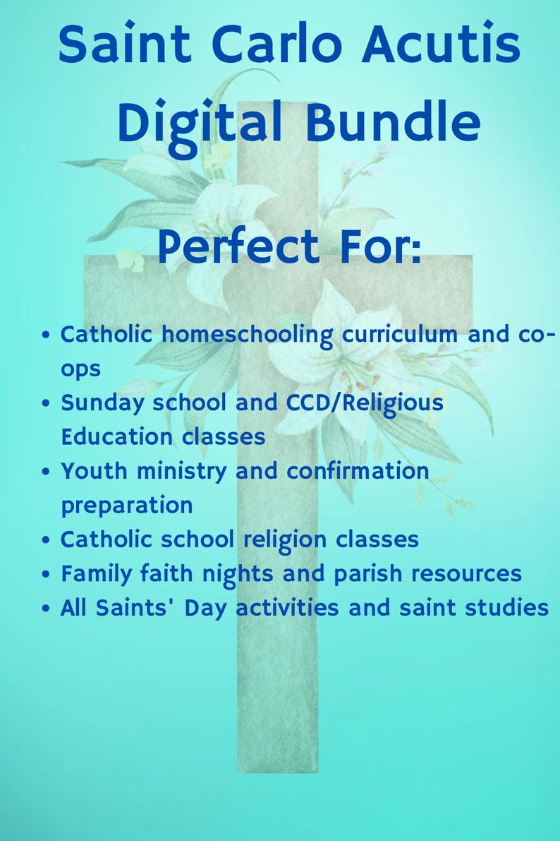 Saint Carlo Acutis Lesson Bundle: Catholic Homeschool & Youth Ministry ...