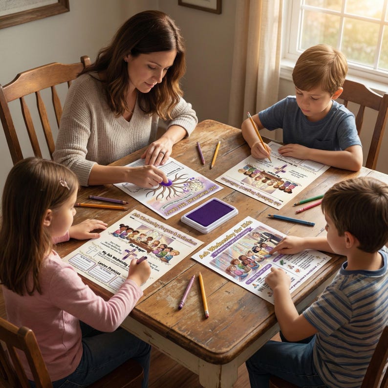 Ash Wednesday Catholic Homeschool Religion Lent Kids Activity Faith ...