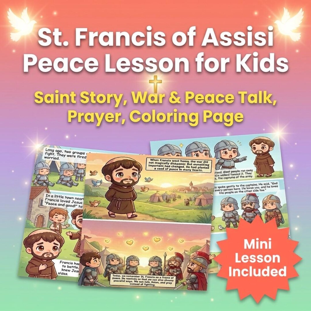 St Francis of Assisi Catholic Homeschool Peacemaker Kids Religious ...