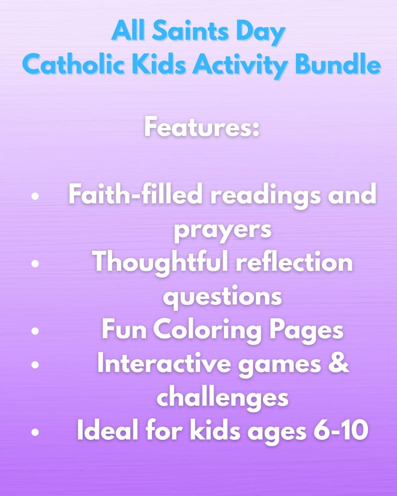 Saints for Kids Catholic Printable Activity Bundle Saints Coloring ...