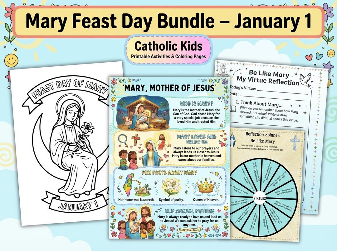 Religious Education Mary Feast Day Activity | Be Like Mary Devotion Kit ...