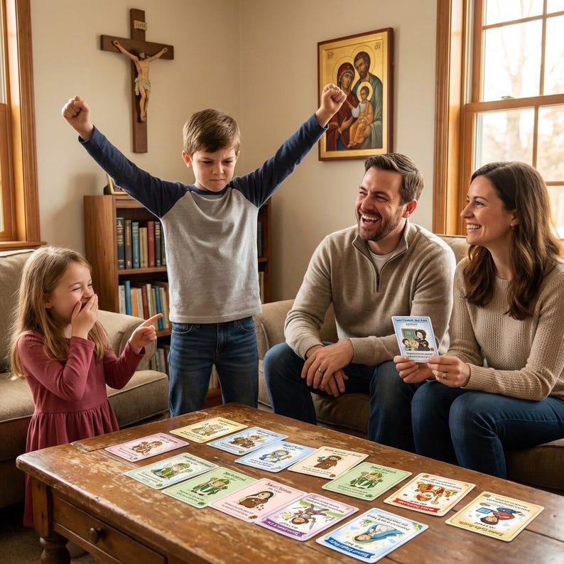 Catholic Homeschool Charades Kids Saints Game – Printable Kids Act It ...