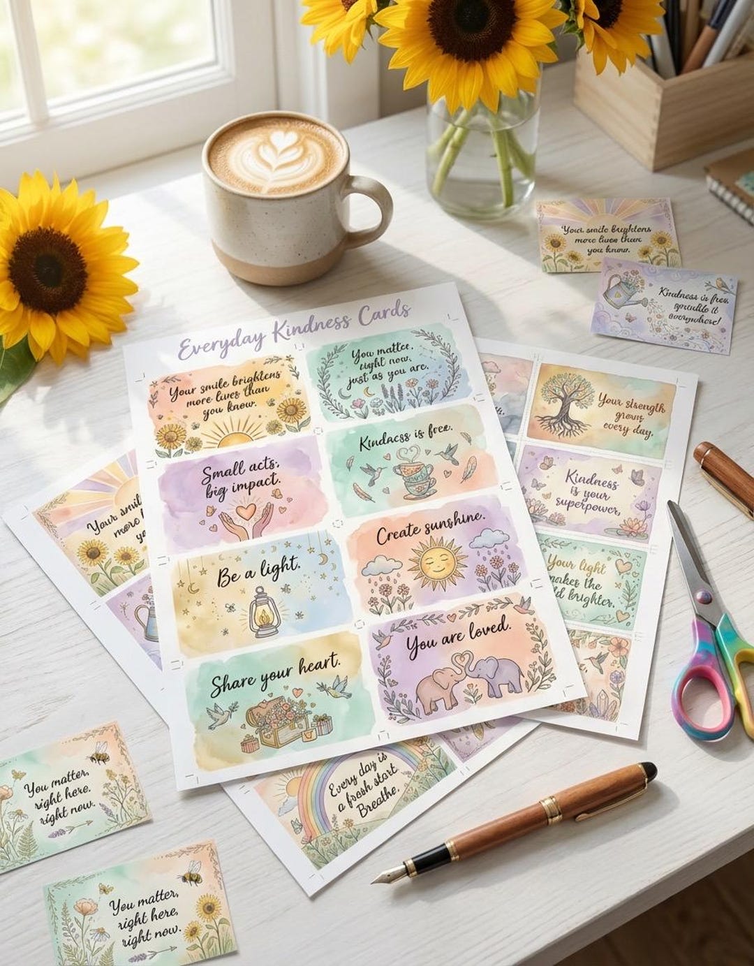 Spread Positivity Kindness Cards, Daily Encouragement Notes, Random ...