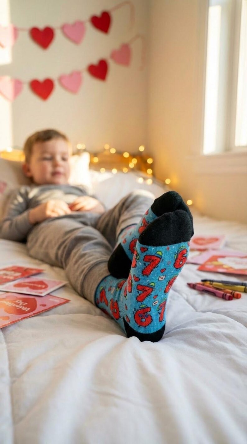 Kids Valentine Socks 67 Gen Z Meme Gift Funny 6 7 Socks for Kids, Cute ...