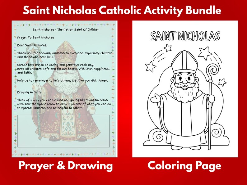 Saint Nicholas Catholic Christmas Sunday School Craft | Catholic Kids ...