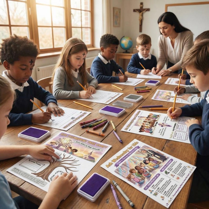 Ash Wednesday Catholic Homeschool Religion Lent Kids Activity Faith ...