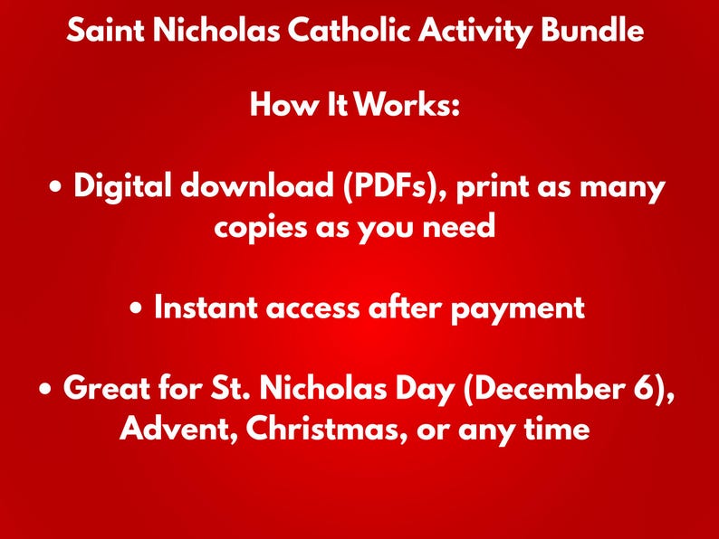 Saint Nicholas Catholic Christmas Sunday School Craft | Catholic Kids ...