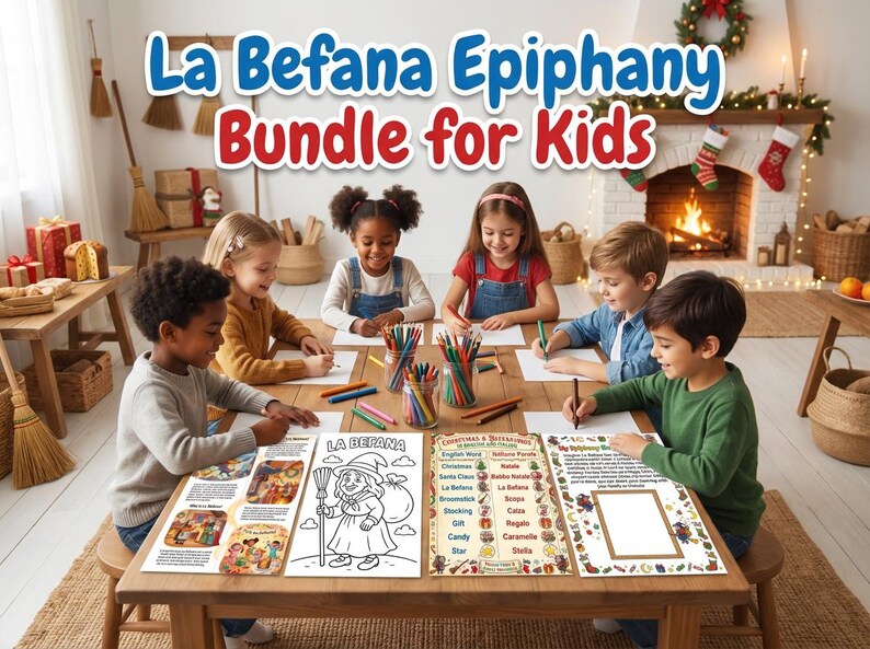 Italian Heritage La Befana Epiphany Kids Printable | Italian American ...