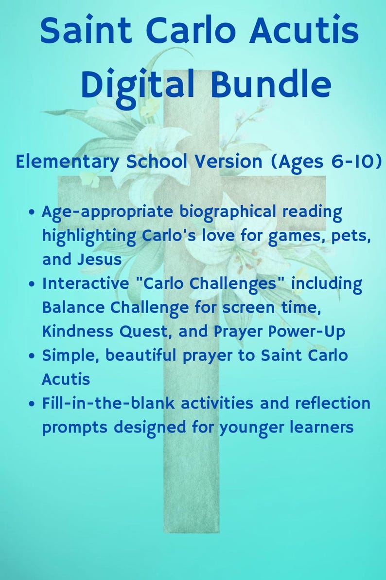 Saint Carlo Acutis Lesson Bundle: Catholic Homeschool & Youth Ministry ...