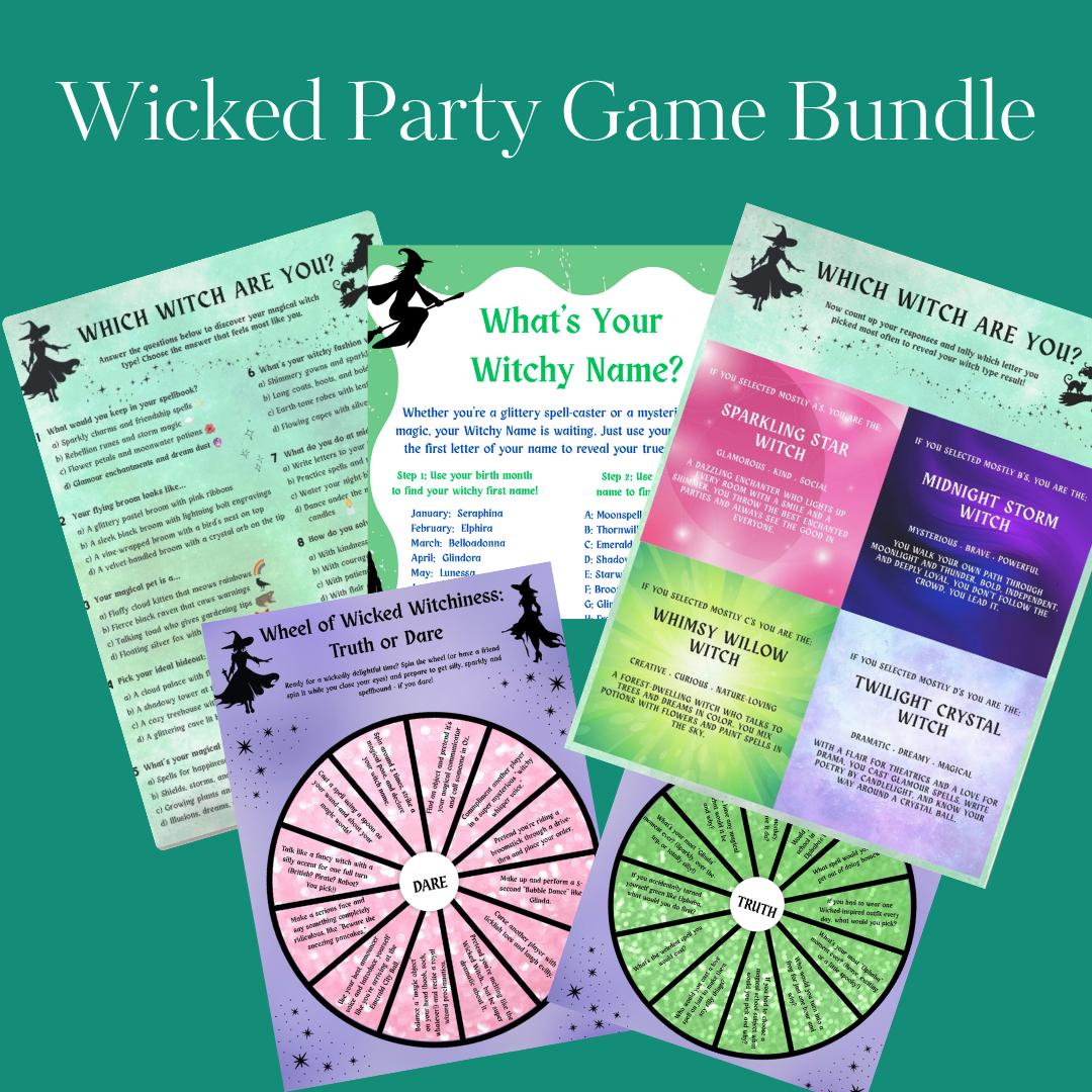 Wicked Party Game Bundle: Printable Kids' Activities (PDF Download - Etsy
