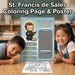 St Francis De Sales Bulletin Board Saint Poster Coloring Page Printable ...