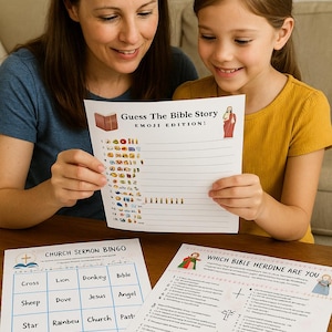 Kids Bible Activity Emoji Game: Printable Sunday School Activity (PDF ...